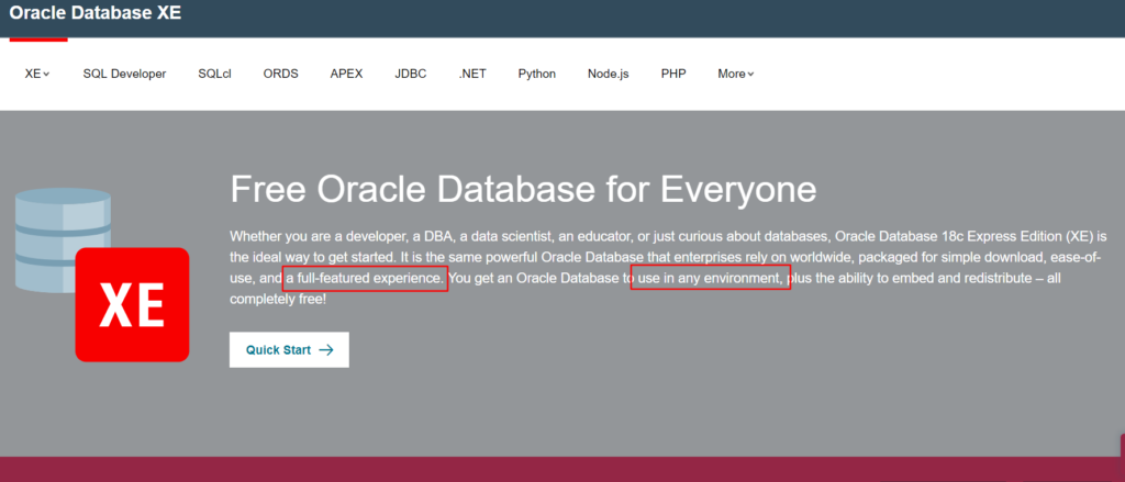 浅谈ORACLE免费数据库Oracle Database XE版 – ANBOB