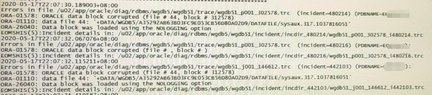 Troubleshooting ORA-01578 ORA-01110 ORA-26040 NOLOGGING corrupted block – ANBOB